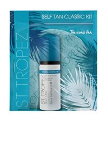 st.tropez self tan classic mini kit, travel size, fake tan mousse 1.69 fl oz and applicator mitt, vegan, natural & cruelty free