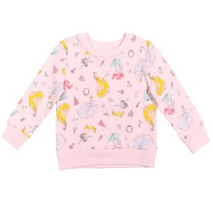 disney princess mulan cinderella belle infant baby girls sweatshirt mulan, cinderella, belle, ariel 18 months