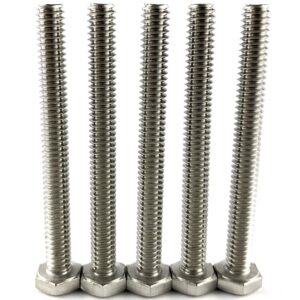 20 pieces 1/4"-20 x 2-1/2 hex head bolt ss 316