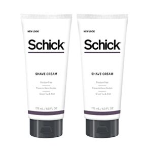 schick shave cream — shaving cream mens, paraben free shaving cream, foamless - pack of 2