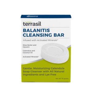 terrasil balanitis soap for men, care & relief from balanitis symptoms: itch, redness. natural, dermatologist tested & hypoallergenic approved (75gm)