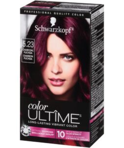 schwarzkopf color ultime hair color, 5.23 charcoal fuchsia, 1 application - permanent hair dye for vivid color intensity and fade-resistant shine up to 10 weeks