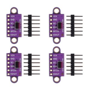 alamscn vl53l0x time-of-flight (tof) laser ranging sensor breakout vl53l0xv2 laser flight distance measurement module i2c iic for arduino(pack of 4)