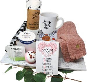 new mom gifts for women, care package / gift basket idea, mom who just gave birth or mother to be or for a baby shower, gender reveal, pregnancy or after surgery, postpartum gift box, mother's day