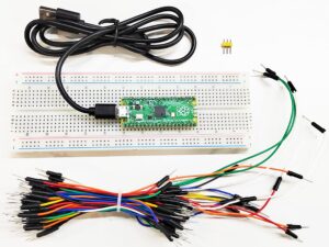 raspberry pi pico microcontroller board with pre-soldered header, based on raspberry pi rp2040,dual-core arm cortex m0+ processor support c/c++/python (pico starte kit with pico and 5 accessories)