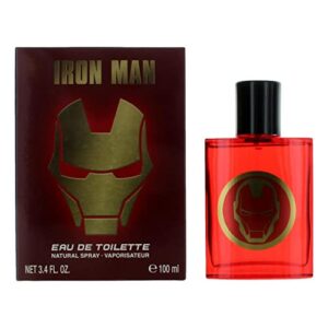 marvel iron man, for men, cologne, eau de toilette, edt, made in spain, by air val international,3.4oz, 100ml