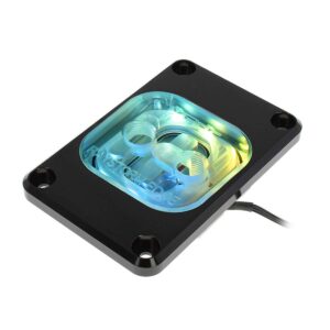 xspc raystorm edge cpu water block, amd/am4/am5, addessable rgb, black