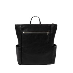 freshly picked mini minimal diaper bag backpack, onyx black