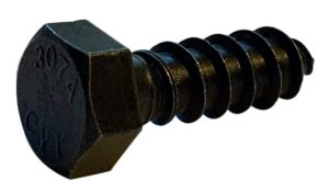 small parts 5040lb 1/2" x 2-1/2" hex lag screw gimlet point black oxide (pack of 10)