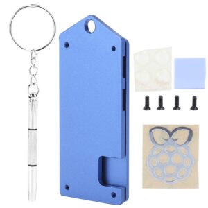 zero/w protective case ultra-thin dust-proof aluminum alloy box with non-slip function(blue)