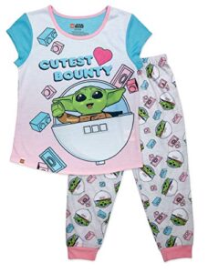 lego star wars baby yoda grogu 2 piece pajama set, girls 10/12 blue