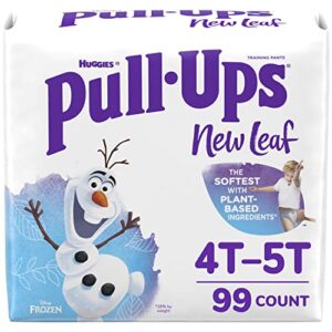 pull-ups new leaf boys' disney frozen potty training pants, 4t-5t (38-50 lbs), 99 ct (3 packs of 33), packaging may vary