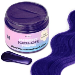 inh semi permanent hair color | color depositing conditioner | amethyst dark purple hair dye | no bleach no peroxide temporary tint for women, men | vegan, ammonia free, sulfate free, ready to use 6oz