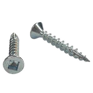 cabentry brand | wood screws | flat head | square drive | #6 | 3/4 inch | deep thread | type 17 point | zinc finish | 1000 pack