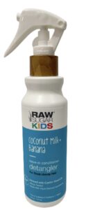 raw sugar raw sugar kids banana + coconut milk leave-in conditioner & detangler for thick unruly hair - infused with castor seed oil - 6 fl. oz one size