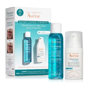 avene cleanance blemish control starter kit for oily, blemish prone skin, acne regimen