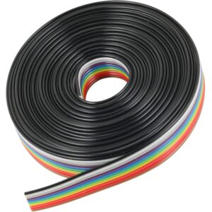 risingsaplings 10p 9.8ft 3 meters 10 wire rainbow ribbon cable 1.27mm pitch for 2.54mm connectors 9.8 feet idc flat ribbon cable wire