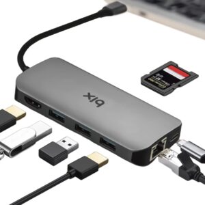 8 in 1 usb type-c multiport dock usb hub