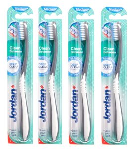 jordn jordan clean between medium toothbrush - pack of 4