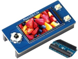 waveshare 1.14inch lcd display module for raspberry pi pico, 65k rgb colors 240×135 pixels ips screen, embedded st7789 driver spi interface