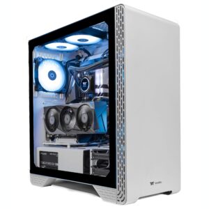 thermaltake glacier 370 liquid-cooled pc (amd ryzen 5 5600x, rtx 3070, 16gb rgb 3600mhz ddr4 toughram rgb memory, 1tb nvme m.2, wifi, win 10 home) gaming desktop computer s3wt-b550-37g-lcs