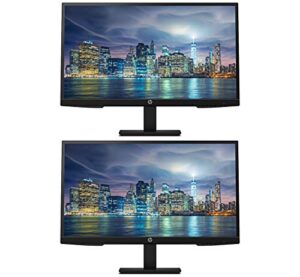 hp p27h g4 27 inch ips led backlit monitor 2-pack, integrated speakers, hdmi, fhd