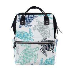 sea turtles diaper bag mummy dad tote backpack travel school boy girl large