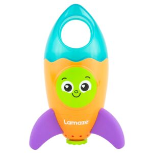 lamaze blast off water rocket space ship toddler sensory bath tub and swimming pool toy, multi