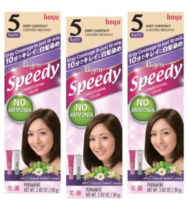 bigen speedy conditioning color refill: 5 deep chestnut - 3 pack