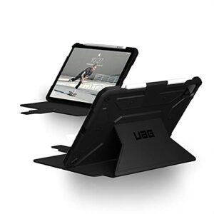 uag designed for ipad pro 11" (4th gen 2022, 3rd gen 2021) case metropolis rugged heavy duty protective cover multi-angle viewing folio stand with pencil holder, black by urban armor gear