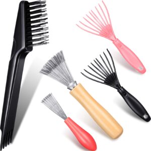 5-piece comb cleaner set - rake, brush and tool for removing hair, dust from different combs, ideal for home and salon use