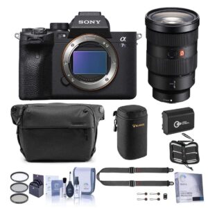 sony alpha a7s iii mirrorless digital camera - bundle with fe 24-70mm f/2.8 gm lens, sling, strap, 82mm filter kit, lens pouch, extra battery, screen protector, sd card case, cleaning kit