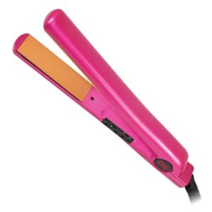 chi tourmaline ceramic hair straightening flat iron | 1" plates | pure pink | professional salon model hair straightener