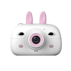 mcjl child camera child digital camera photograph print camera cartoon rabbit video recorder 1080p high list anti dual lens 2.4 inch ips screen,pink,no memory card