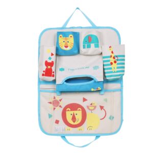 cartoon car seat back organizers large capacity car seat storage bag multifunctional hanging organizer backseat tissue phone water bottle storage box chair back stroller hanging bag organizer holder