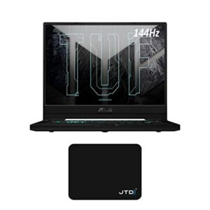 jtd asus_tuf tuf fx516 15.6 inch fhd 144hz gaming laptop, 11th generation core i7-11370h, geforce rtx 3060 (24gb memory ram | 1tb m.2 pcie ssd) vr ready, windows 10 pro, bundle pad