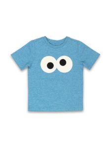 isaac mizrahi loves sesame street cookie monster toddler baby short sleeve tee (3t, blue)