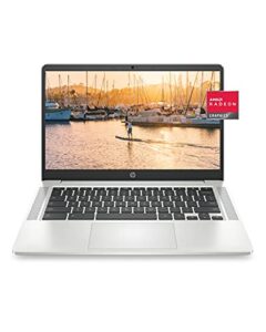 hp chromebook 14a laptop, amd 3015ce processor, 4 gb ram, 32 gb emmc storage, 14-inch micro-edge hd display, google chrome os, anti-glare screen, long-battery life (14a-nd0010nr, 2021, mineral silver)