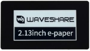 waveshare 2.13inch touch e-paper hat for raspberry pi 4b/3b+/3b/2b/zero/zero w/zero wh, 250x122 pixels, black white two-color, 5-point touch e-ink screen lcd, spi interface support partial refresh