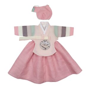 hanbok ore hanbok baby girl 100th days korea traditional baikil party celebrations pink saekdong 01,medium