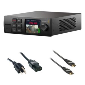 blackmagic design web presenter hd bundle with power cord and hdmi cable with ethernet, 3 feet