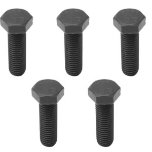 aicosineg 5pcs m12 x 40mm carbon steel grade 8.8 external hex head screw bolts metric thread hexagon bolts fastener hex bolts for home office hardware furniture machinery black