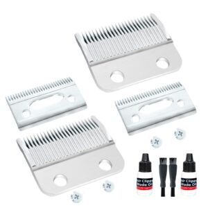 professional stagger-tooth 2-hole clipper blade for the 5 star series wahl clippers cordless magic clip (includes 2pcs blade/screws+2pcs oil+ 2pcs brush)