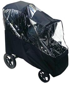 sashas premium series rain and wind cover for baby jogger city select double stroller