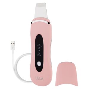 spa sciences - lela - 4-in-1 facial spatula for deep cleansing, pore extraction, serum infusion, anti-aging and contouring