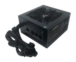 apevia atx-es700w essence 700w atx semi-modular gaming power supply with auto-thermally controlled 120mm black fan, 115/230v switch, all protections