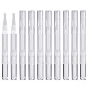 ayevision sueiannmn 20pcs transparent twist pens,3ml nail twist pens empty transparent nail oil pen with brush empty cuticle oil pen cosmetic container pen for lip gloss eyelash growth liquid