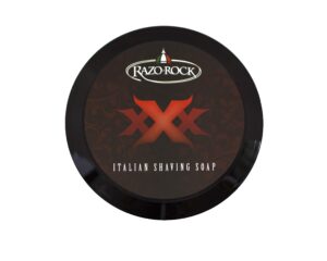 razorock xxx italian shaving soap: artisan made shaving soap for men - tallow based shave cream soap for wet shaving - rich, creamy lather and classic italian barber shop scent - 5 fl ounces (150 ml)