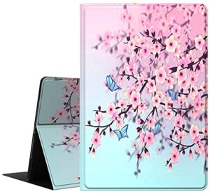 usty samsung galaxy tab a 10.1 case 2019 sm-t510 - slim shell lightweight premium pu leather folio stand case protective cover for samsung galaxy tab a 10.1 inch tablet, cherry blossom