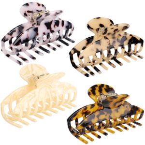 4 pcs 3.7 inch large hair claw clips strong hold hair clips non-slip accessories for thin hair thick hair for women girls